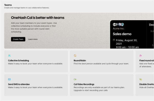 OneHash Cal – Featstart
